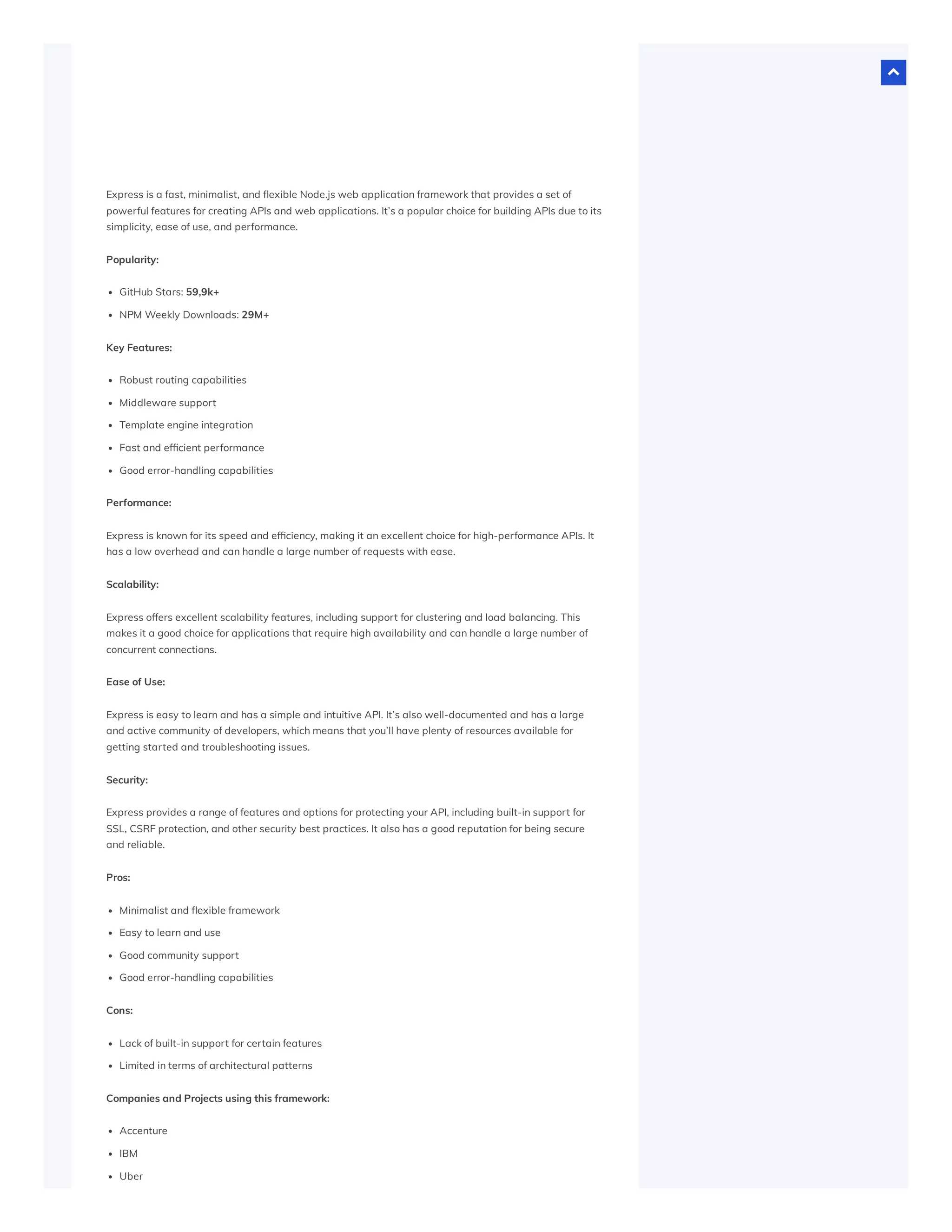 Comparing the Key Features of the Top Node.js Frameworks | PDF