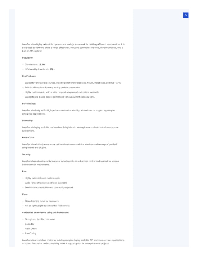 Comparing the Key Features of the Top Node.js Frameworks | PDF