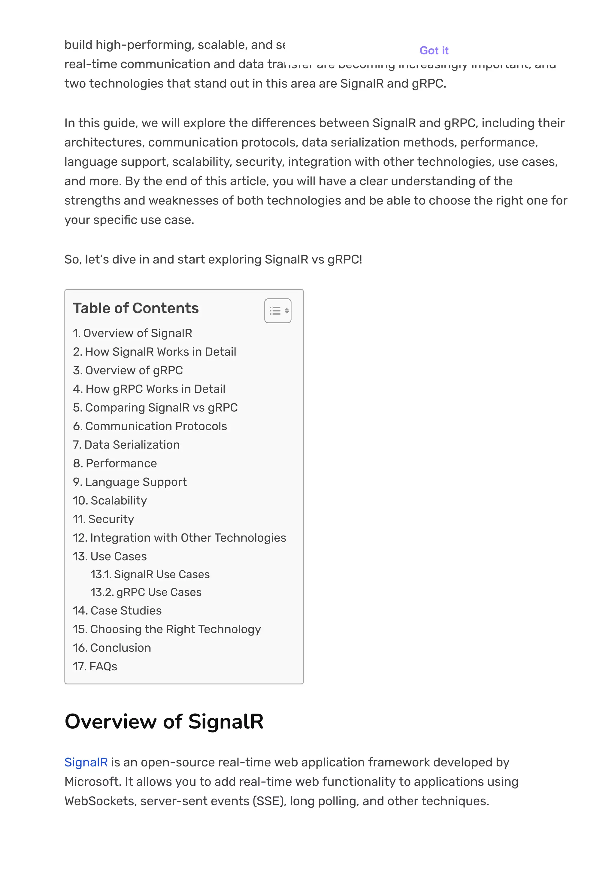 SignalR or gRPC: Choosing the Right Technology for Real-Time Communication in Your Web ...