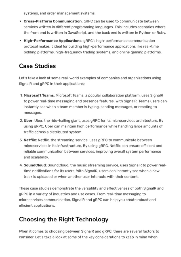 SignalR or gRPC: Choosing the Right Technology for Real-Time ...