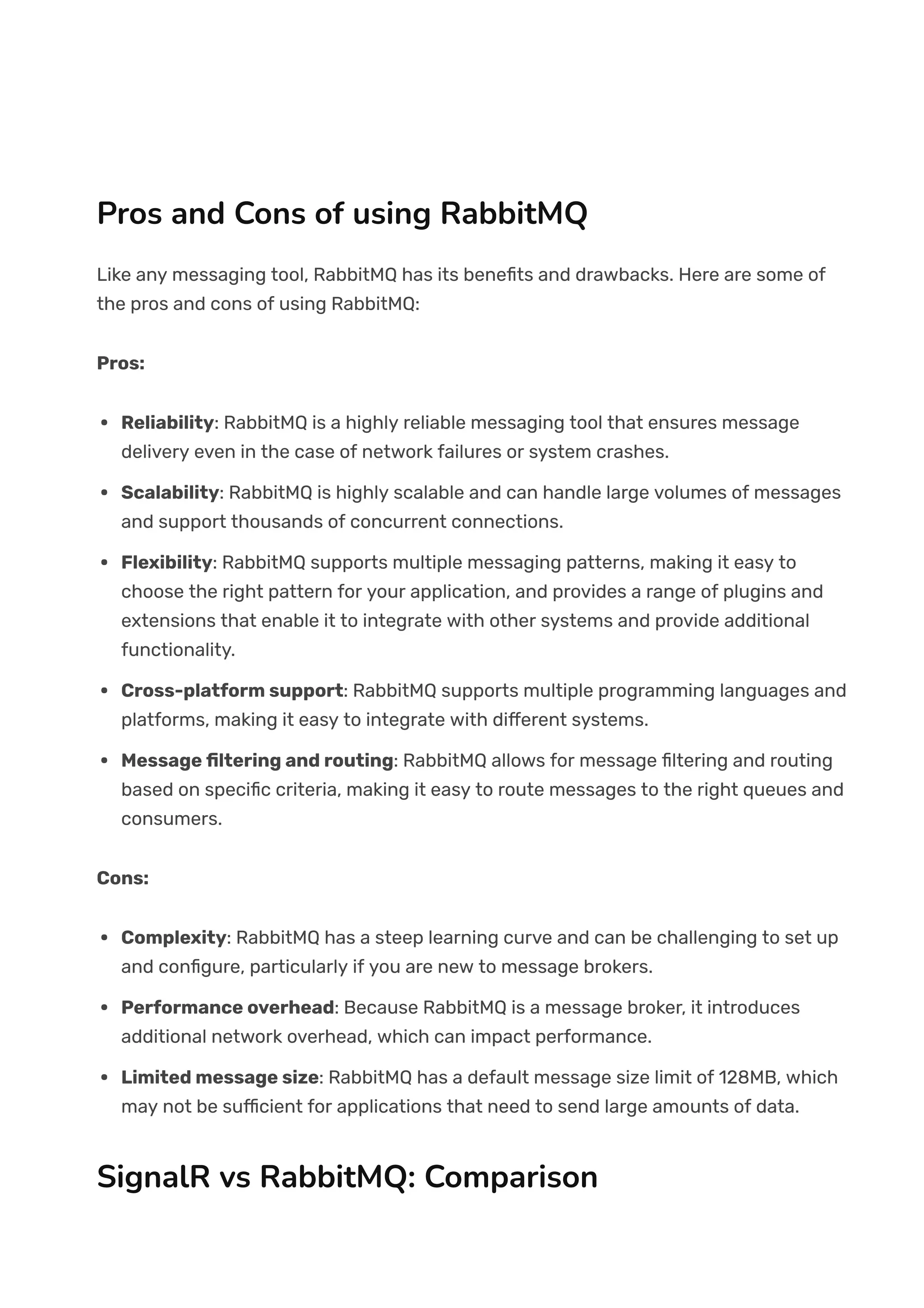 SignalR or RabbitMQ: Which is the better messaging tool? | PDF