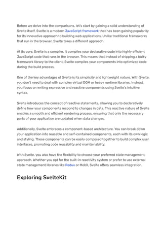 Decoding Svelte and SvelteKit: Unveiling the Key Distinctions | PDF | Web Development | Internet