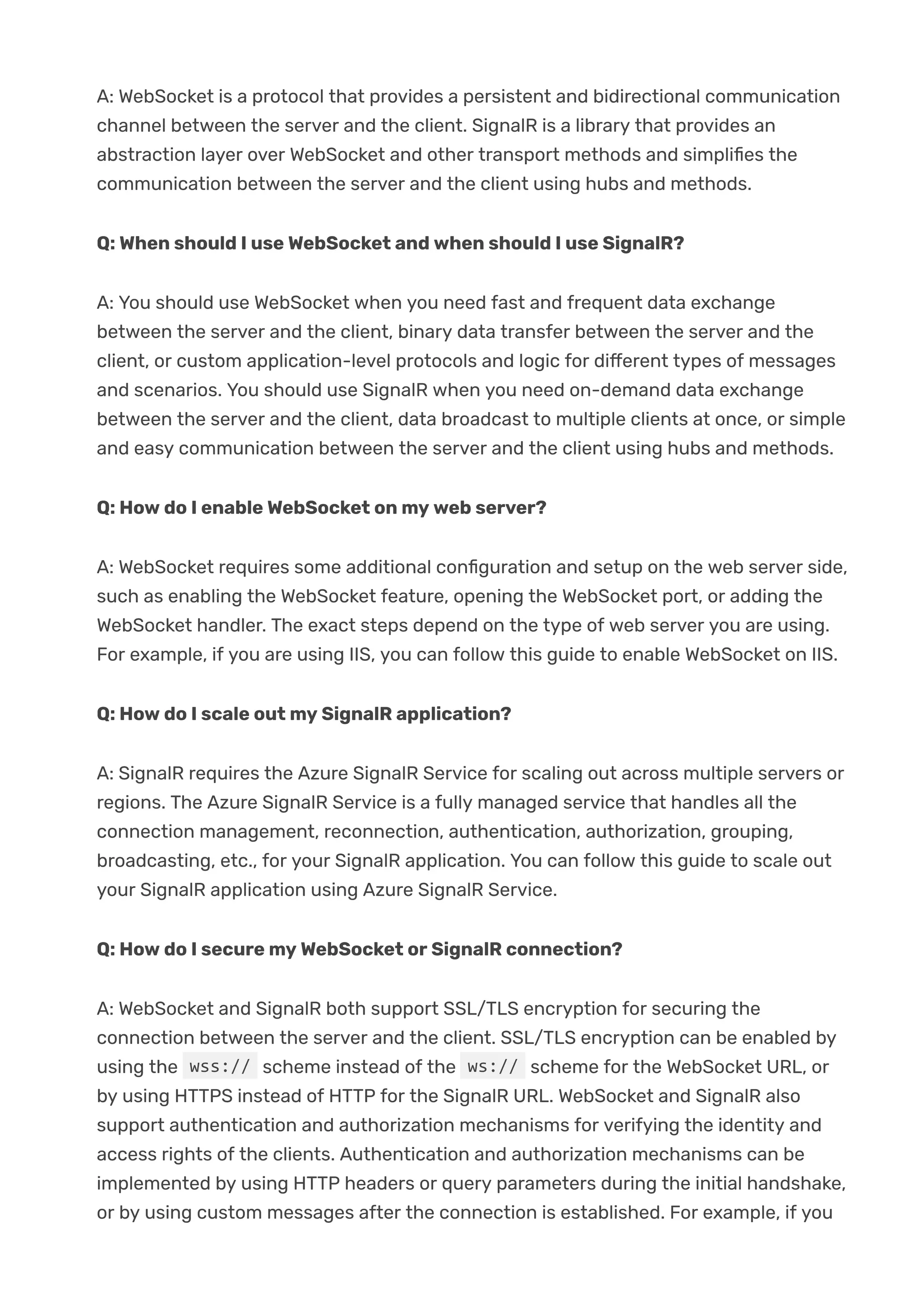 An In-Depth Comparison of WebSocket and SignalR: Pros, Cons, and Use ...