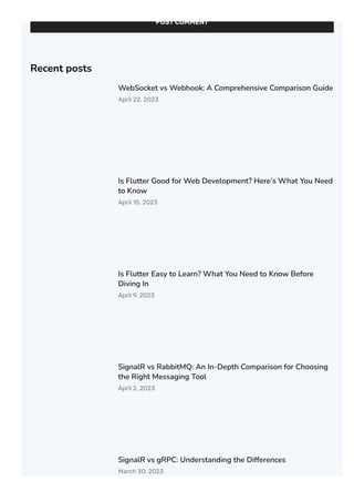 An In-Depth Comparison of WebSocket and SignalR: Pros, Cons, and Use ...