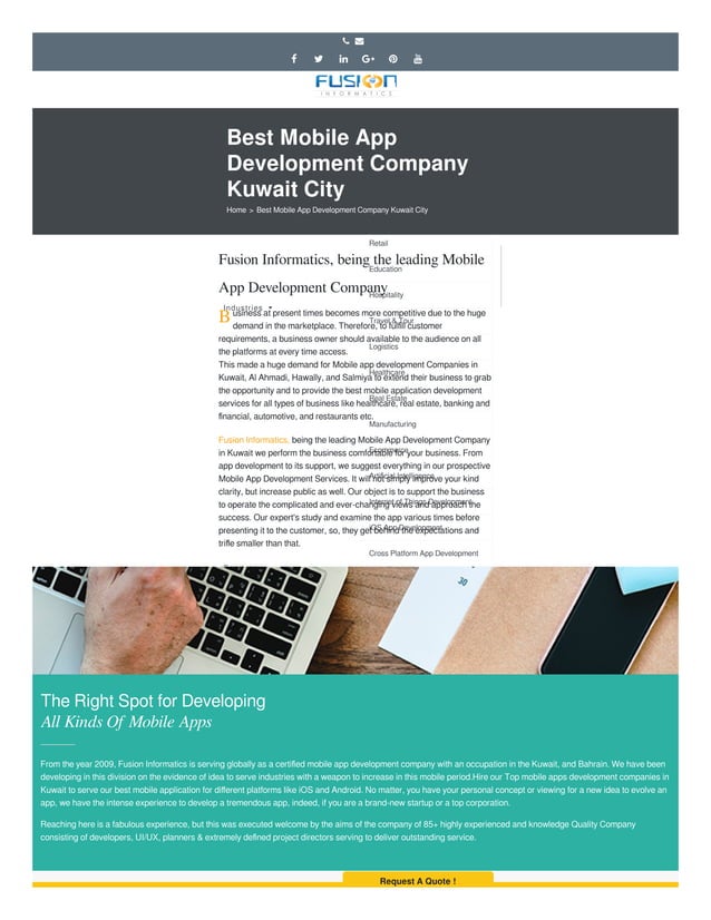 mobile app development company in Kuwait | PDF | Computer Software and Applications | Computing