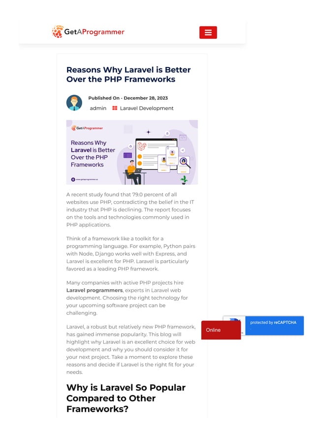 Reasons Why Laravel is Better Over the PHP Frameworks | PDF