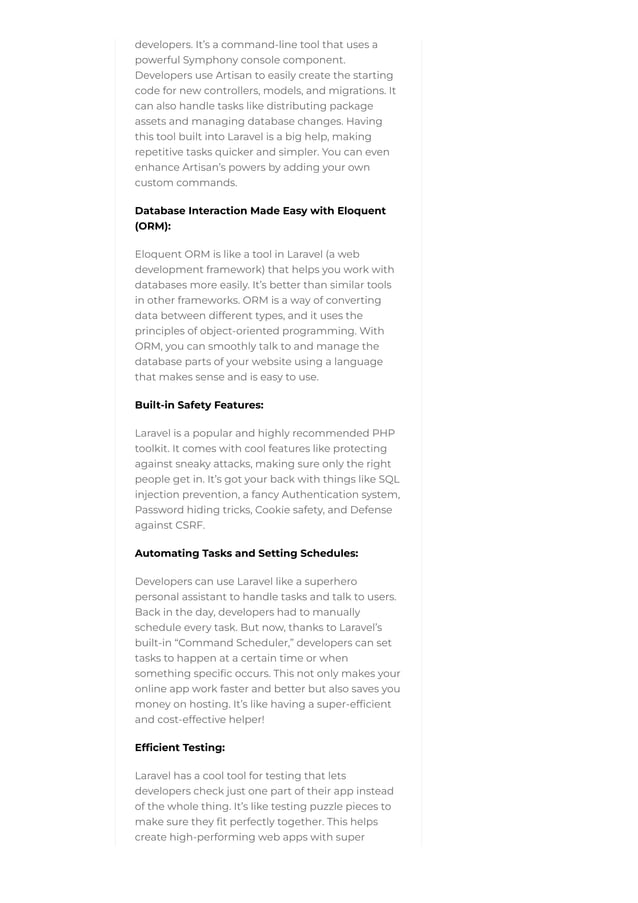 Reasons Why Laravel is Better Over the PHP Frameworks | PDF