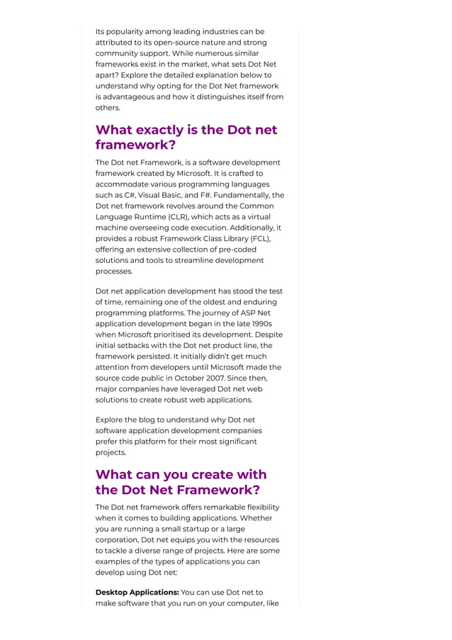 Why Dot Net is the Most Demanded Framework in 2024 | PDF