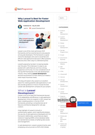 Why Laravel is Best for Faster Web Application Development | PDF