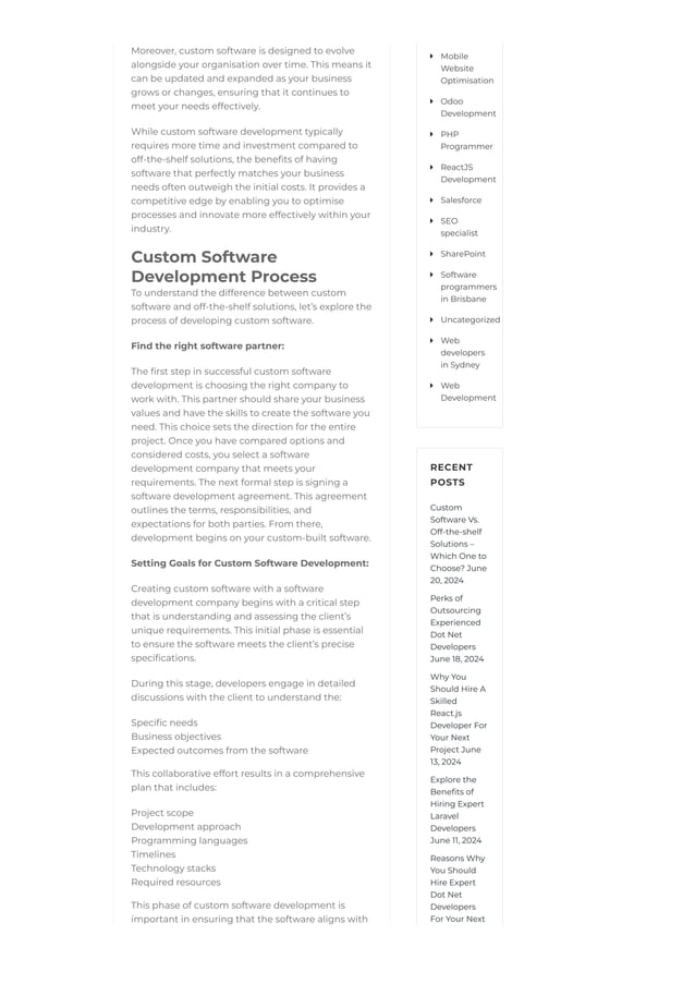 Custom Software Vs. Off-the-shelf Solutions – Which One to Choose? | PDF