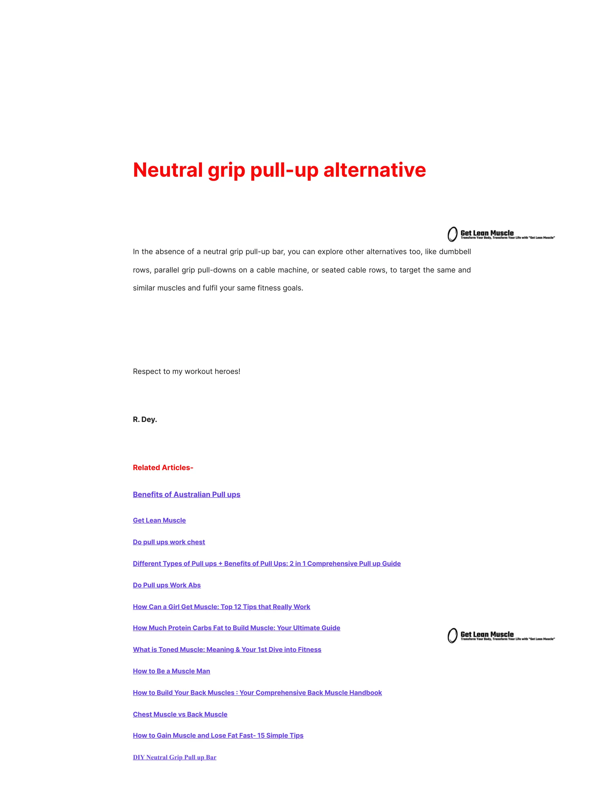 What muscles do neutral grip pull-ups work: Neutral grip pull up ...