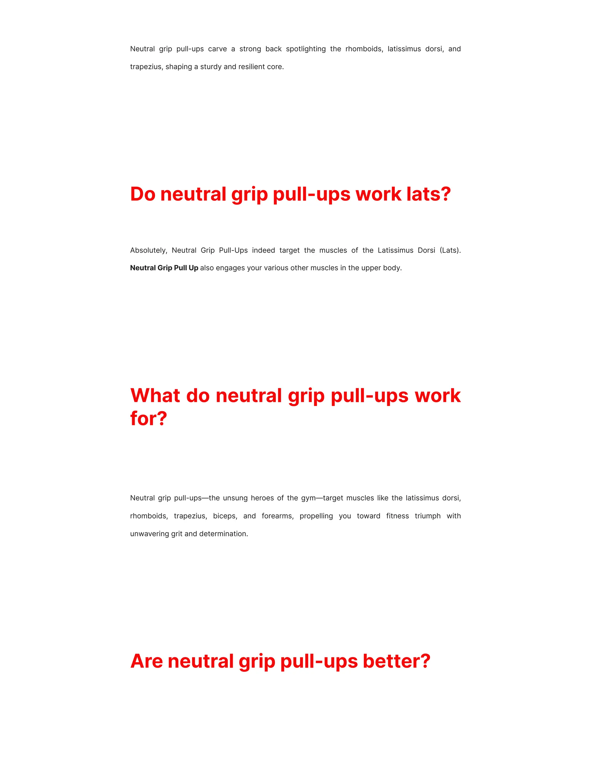 What muscles do neutral grip pull-ups work: Neutral grip pull up ...