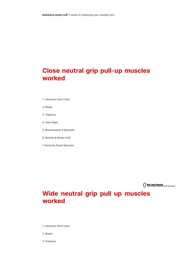 What muscles do neutral grip pull-ups work: Neutral grip pull up ...