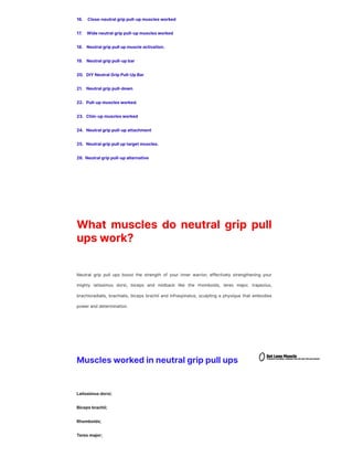 What muscles do neutral grip pull-ups work: Neutral grip pull up ...