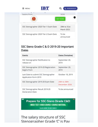 SSC Stenographer 2020 | PDF