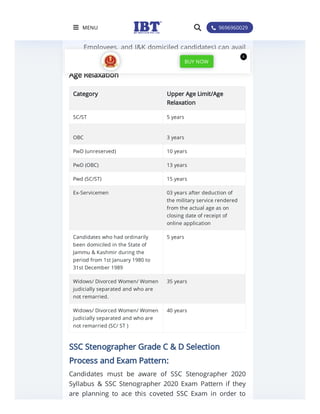 SSC Stenographer 2020 | PDF