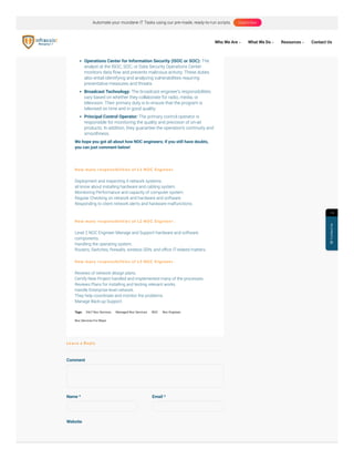 NOC Engineer Skills and Responsibilities to Be a NOC Expert | PDF