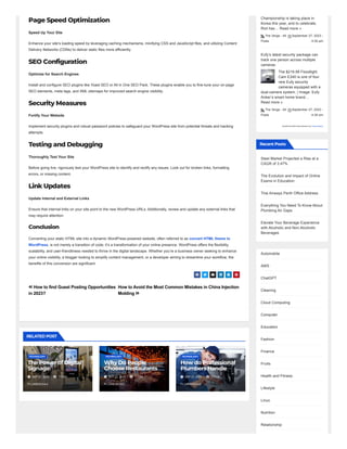 HTML to WordPress Conversion: Turning Code into a Dynamic Website | PDF