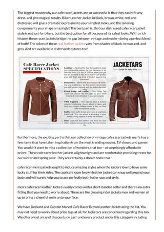 Cafe Racer Jackets - Ultimate Guide For Cafe Racers | PDF | Women\'s ...