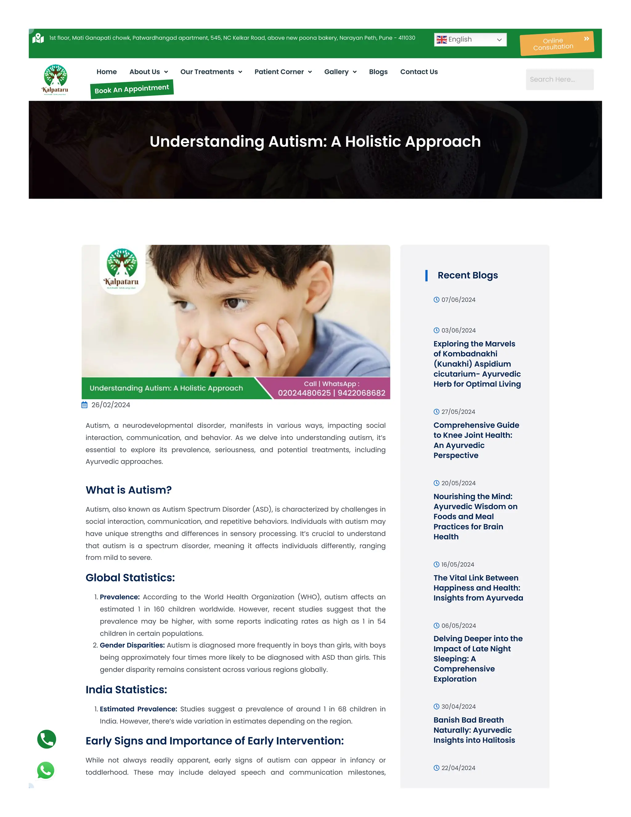 Understanding Autism: A Holistic Approach- Dr. Manoj Deshpande | PDF