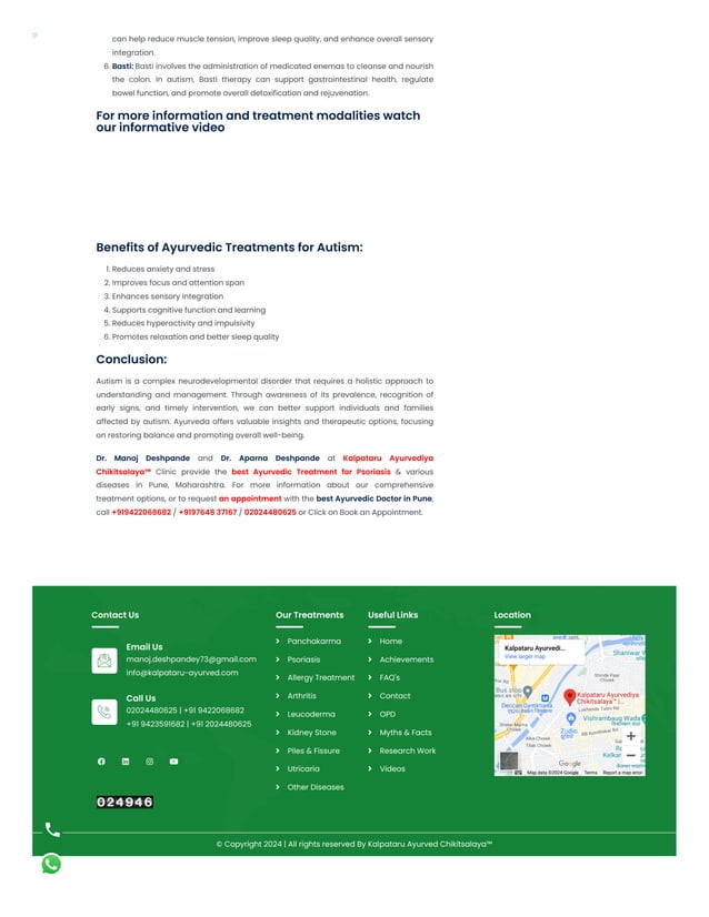 Understanding Autism: A Holistic Approach- Dr. Manoj Deshpande | PDF