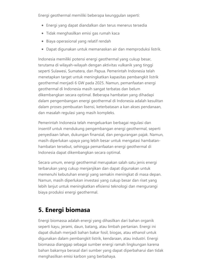 Energi Terbarukan dan Tidak Terbarukan | PDF