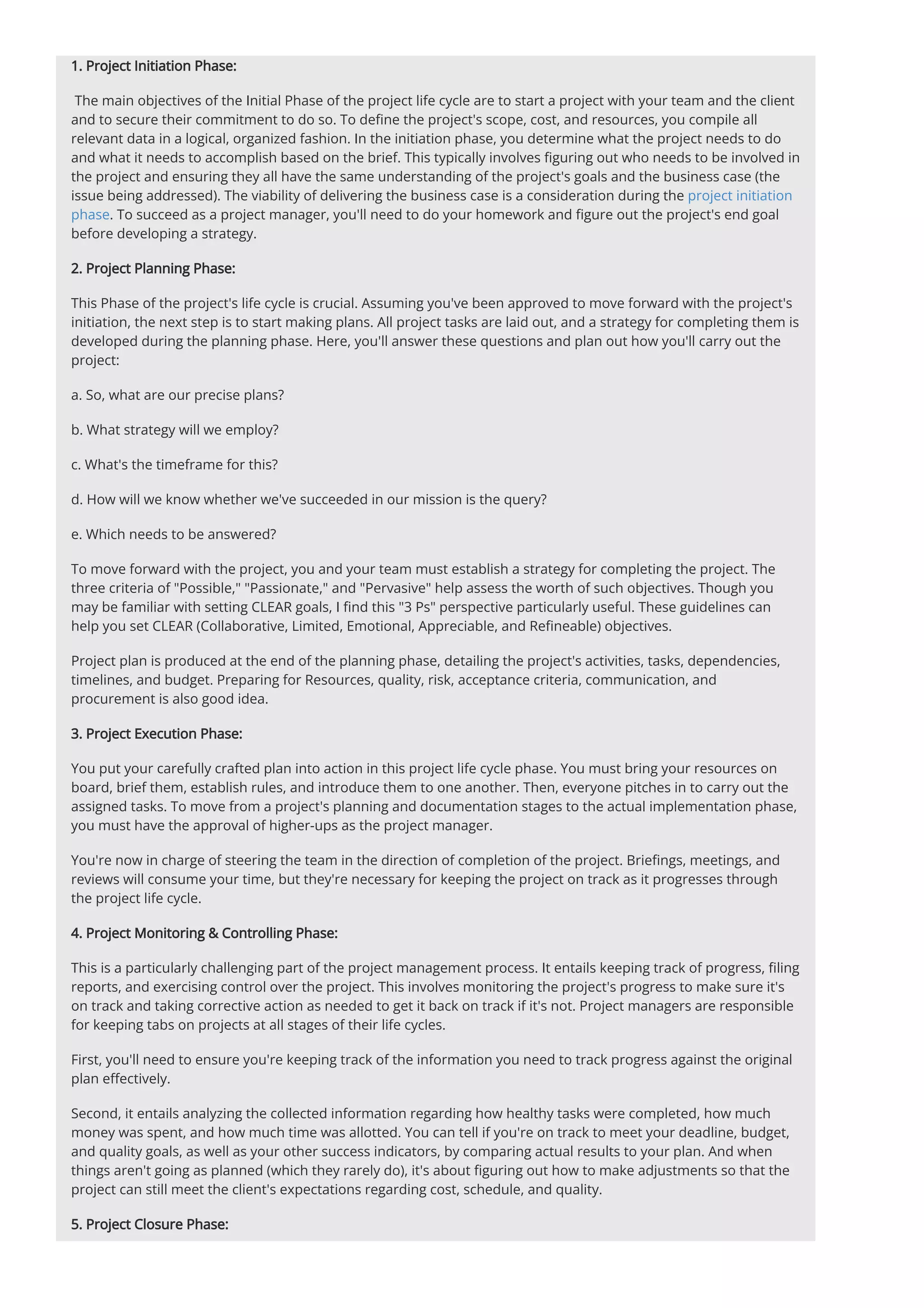 Understand the Project Cycle Management & Its Phases Introduction | PDF ...