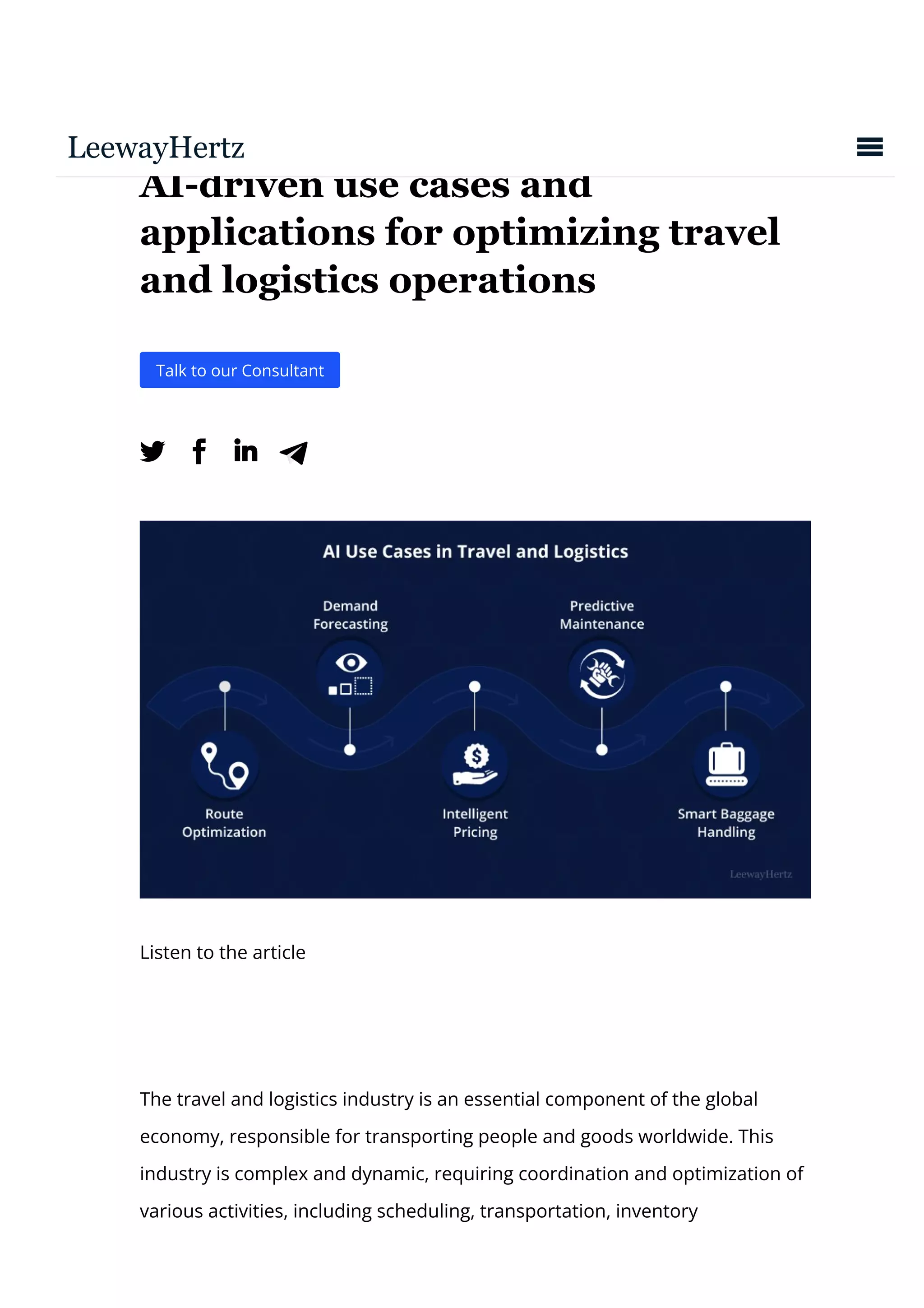 How AI is transforming travel and logistics operations for the better | PDF