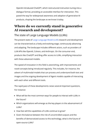 The current state of generative AI | PDF