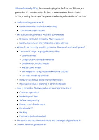 The current state of generative AI | PDF | Technology Industry | Industries