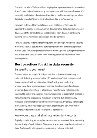 Data security in AI systems | PDF