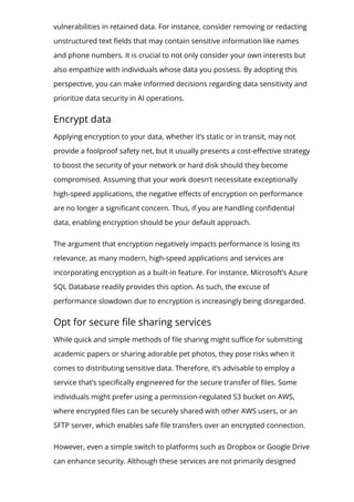 Data security in AI systems | PDF