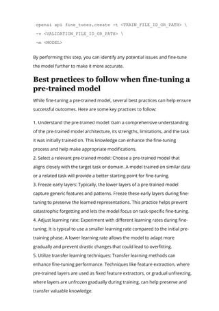Fine-tuning Pre-Trained Models for Generative AI Applications | PDF | Web Development | Internet