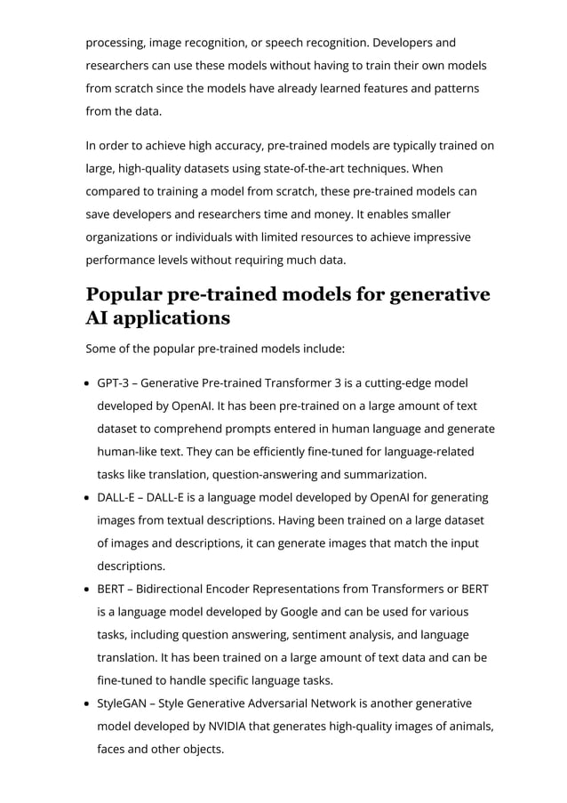 Fine-tuning Pre-Trained Models for Generative AI Applications | PDF | Web Development | Internet