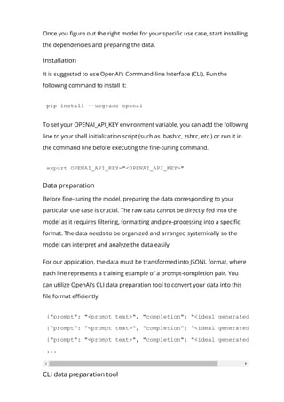 Fine-tuning Pre-Trained Models for Generative AI Applications | PDF