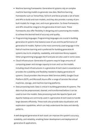 Generative AI: A Comprehensive Tech Stack Breakdown | PDF