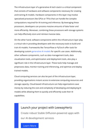 Generative AI: A Comprehensive Tech Stack Breakdown | PDF