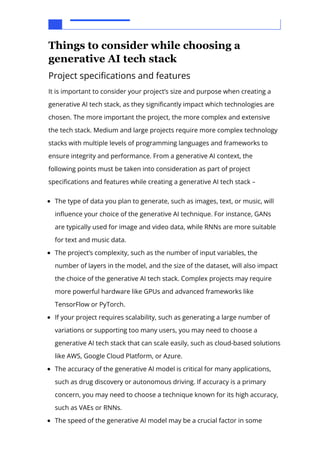 Generative AI: A Comprehensive Tech Stack Breakdown | PDF