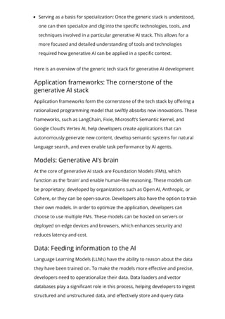 Generative AI: A Comprehensive Tech Stack Breakdown | PDF