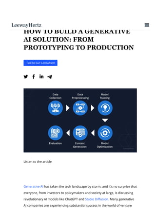 How to build a generative AI solution? | PDF