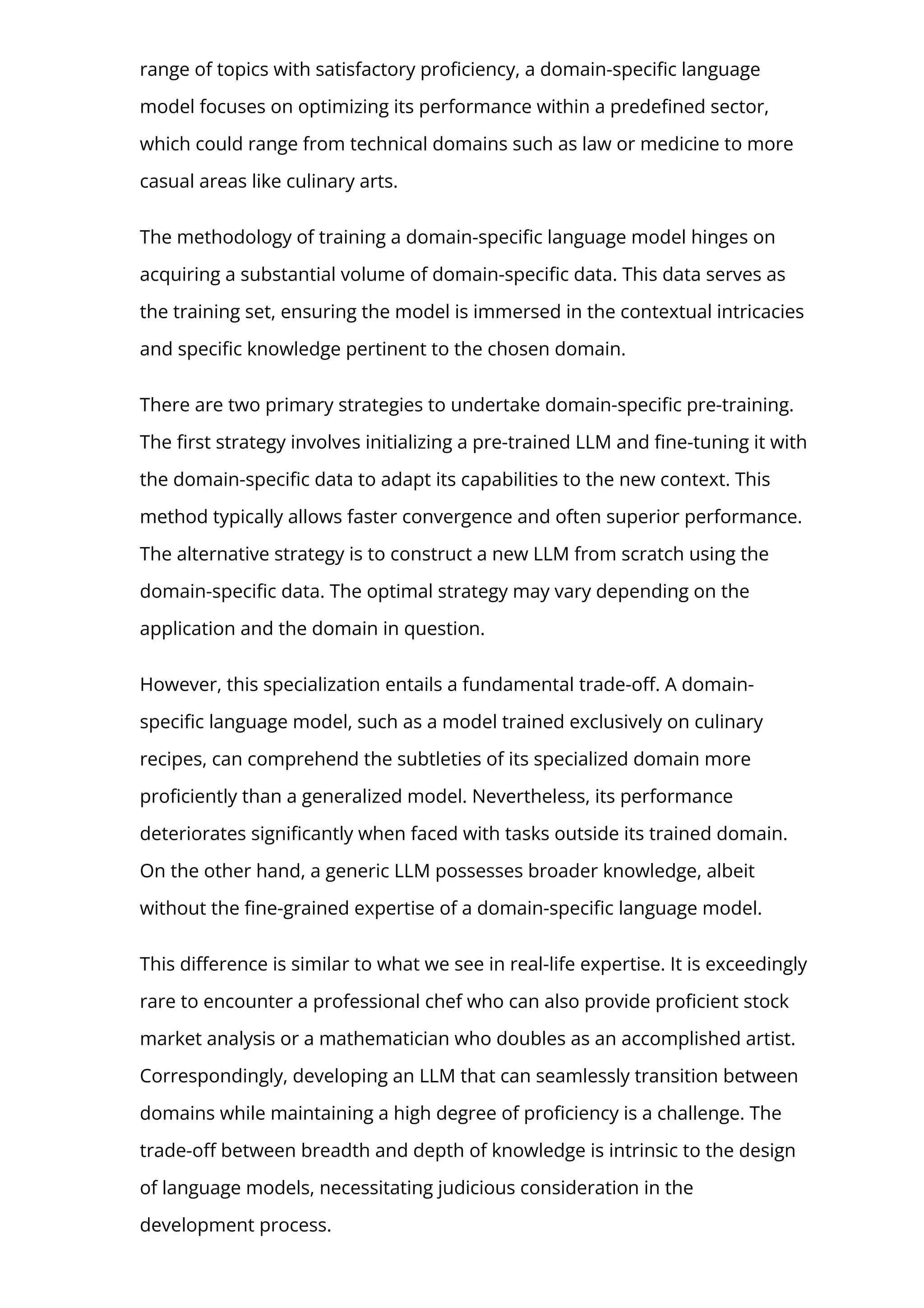 Train Foundation Model For Domain Specific Language Model Pdf Computing Technology And Computing