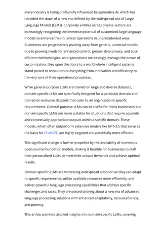 Train foundation model for domain-specific language model | PDF