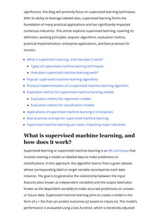 Supervised learning techniques and applications | PDF | Web Development | Internet