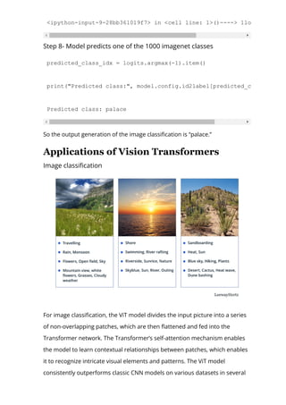 How is a Vision Transformer (ViT) model built and implemented? | PDF ...