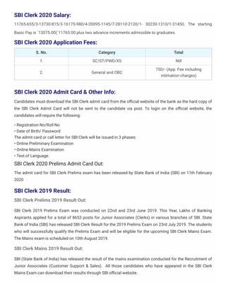 SBI Clerk 2020 | PDF
