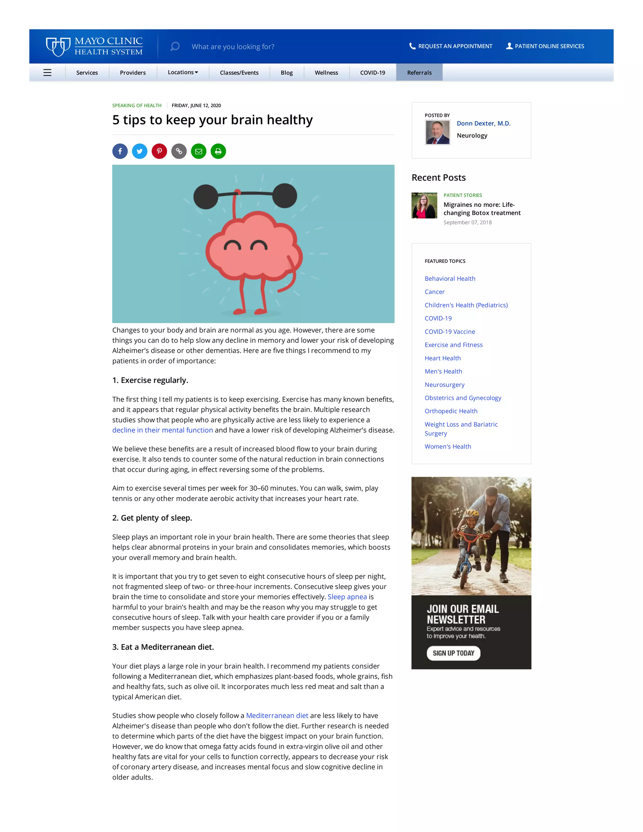 A healthy brain and taking care of it | PDF