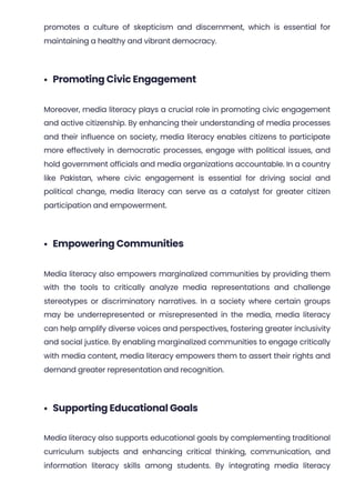 Media Literacy,the code to decipher media messages | PDF