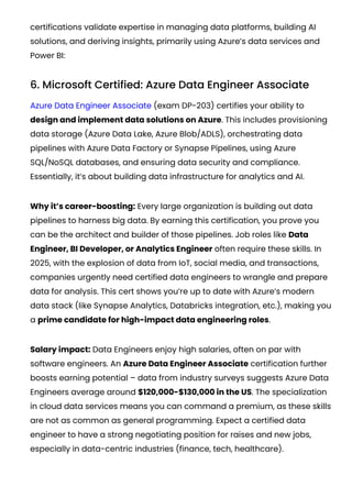 Top 20 Microsoft Certifications in 2025 – Highest Paying & In-Demand Credentials | PDF