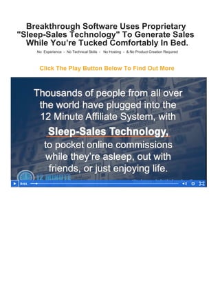 Earn your Sleep Sales Technology | PDF | Business | Business and Finance