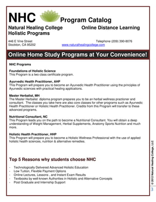 Www.Naturalhealingcollege.Com_NHC_Free_Catalog | PDF